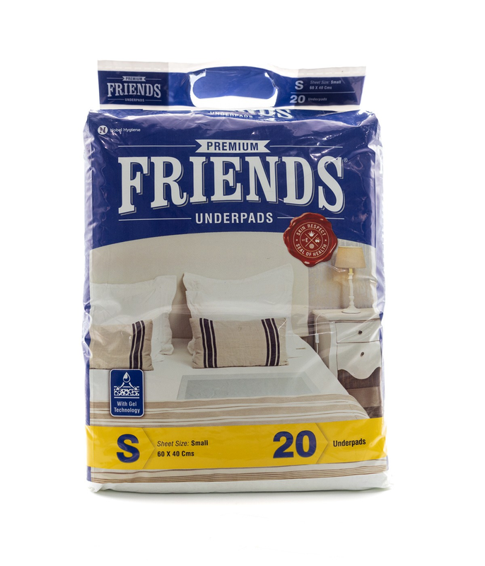 FRIENDS PREMIUM UNDERPADS 60 X 40 20 PADS | Rosh Medical Company